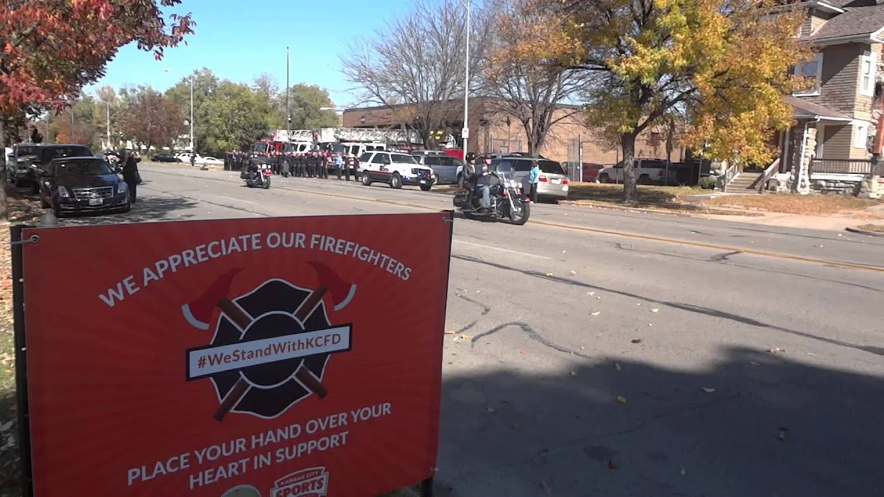 Kansas City Funeral Procession For Fallen Firefighters 2015 - YouTube