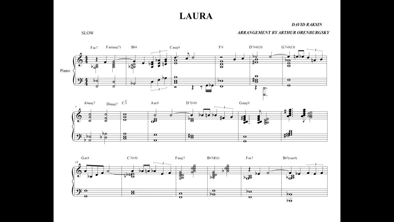 LAURA JAZZ PIANO - YouTube
