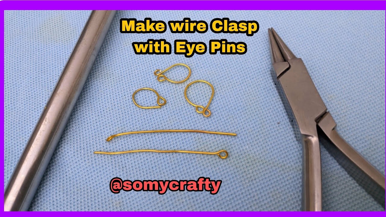 Make wire Clasp with eye pins easily/@somycrafty/home made Clasp - YouTube