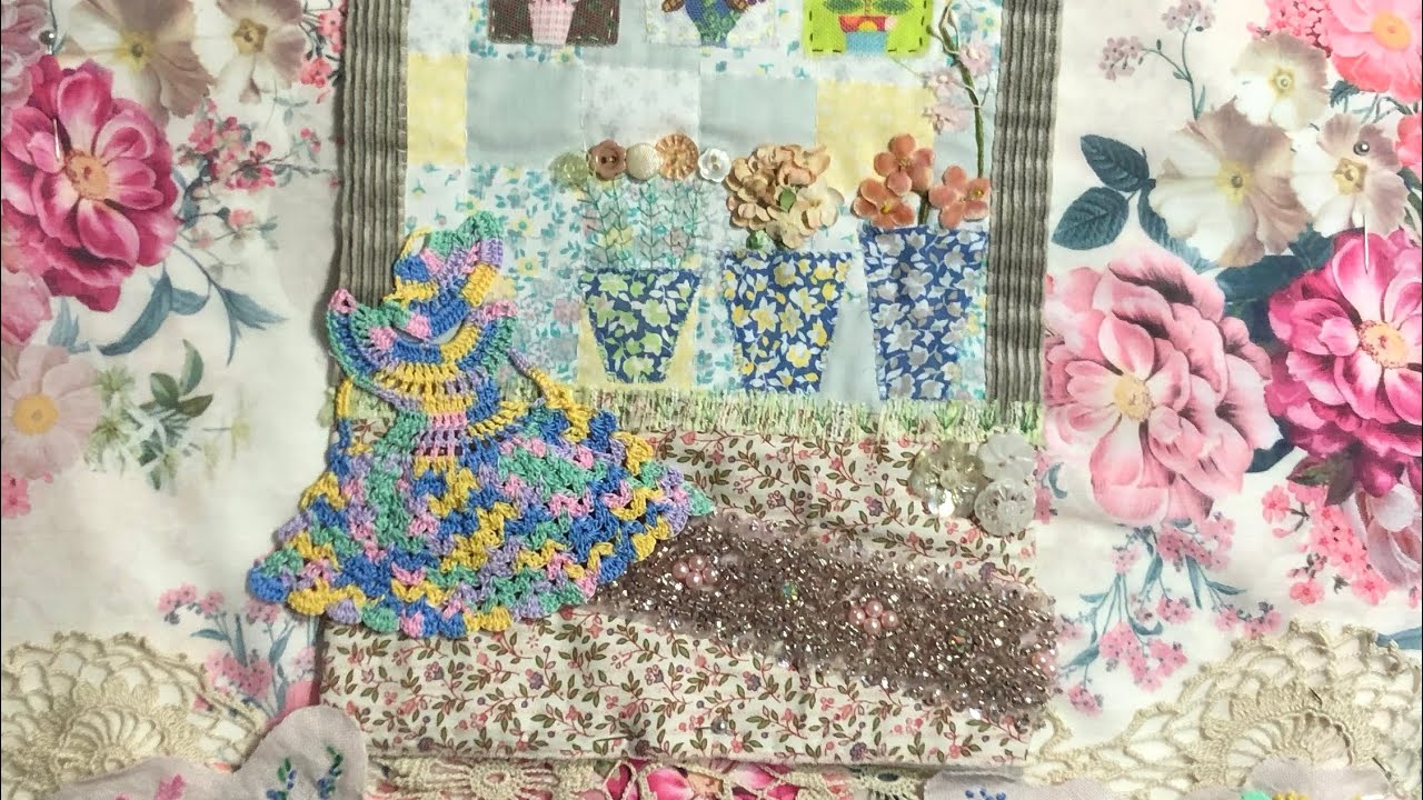 #roxysjournalofstitchery make a slow stitch wall hanging with ...