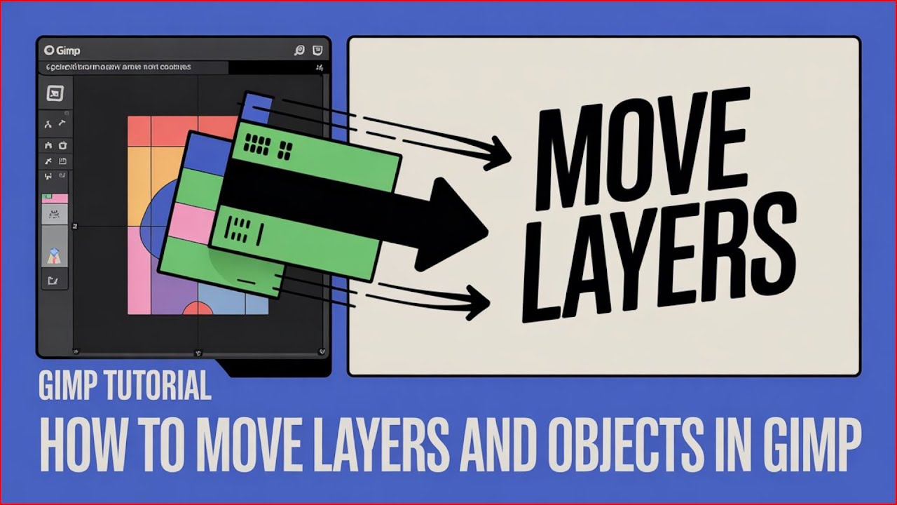 How to move layers and objects in Gimp - YouTube