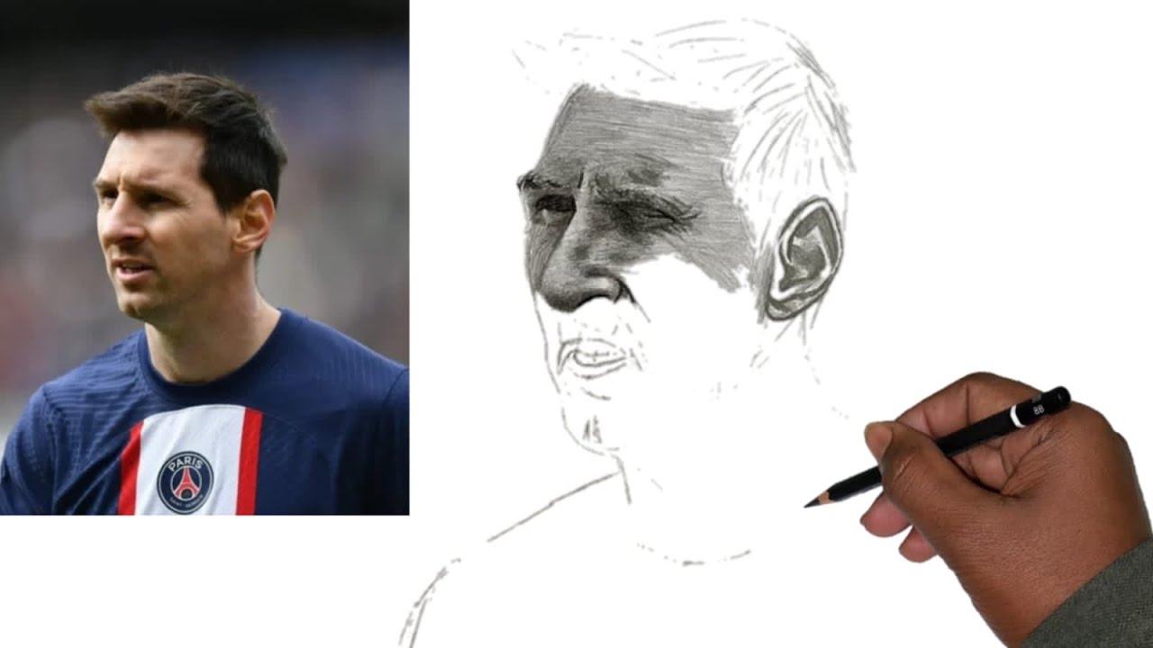 Lionel Messi Drawing Easy || How to Draw Lionel Messi Step By Step Easy ...