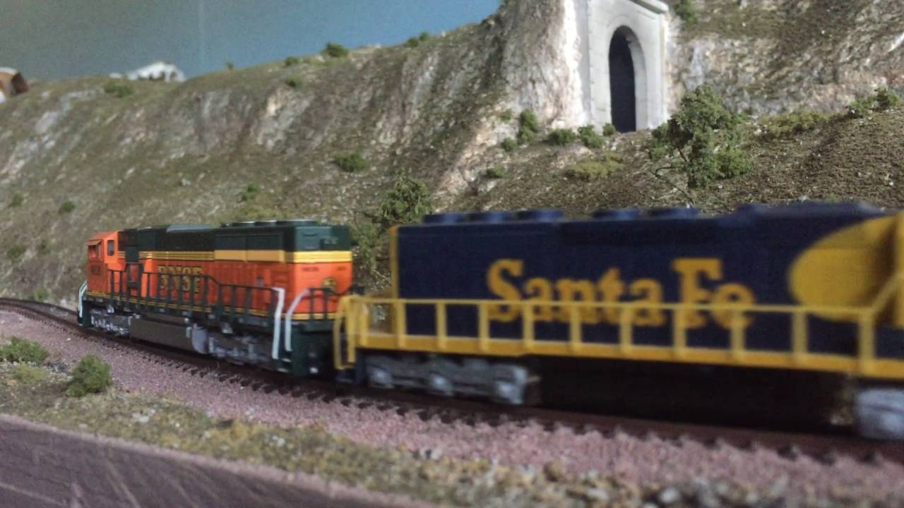 SoCal BNSF N scale trains - October 10th 2016 - YouTube