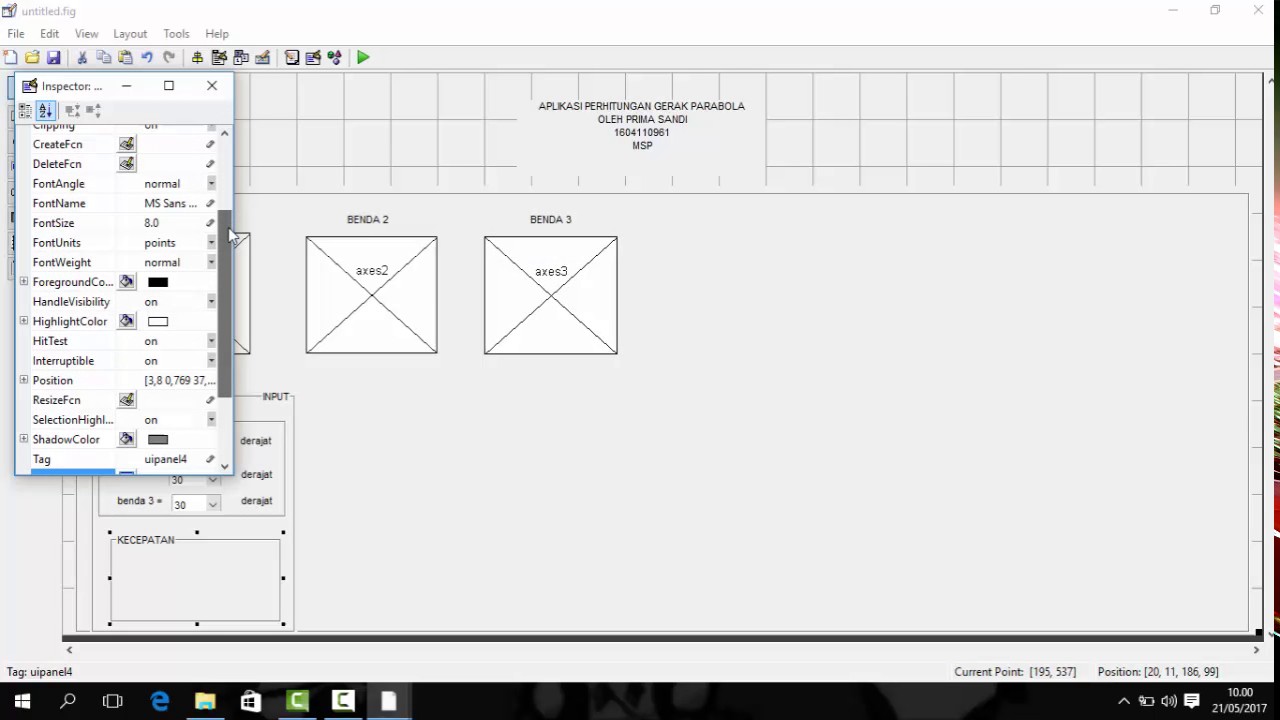 Aplikasi Perhitungan Gerak Parabola Menggunkan Guide in Matlab oleh ...