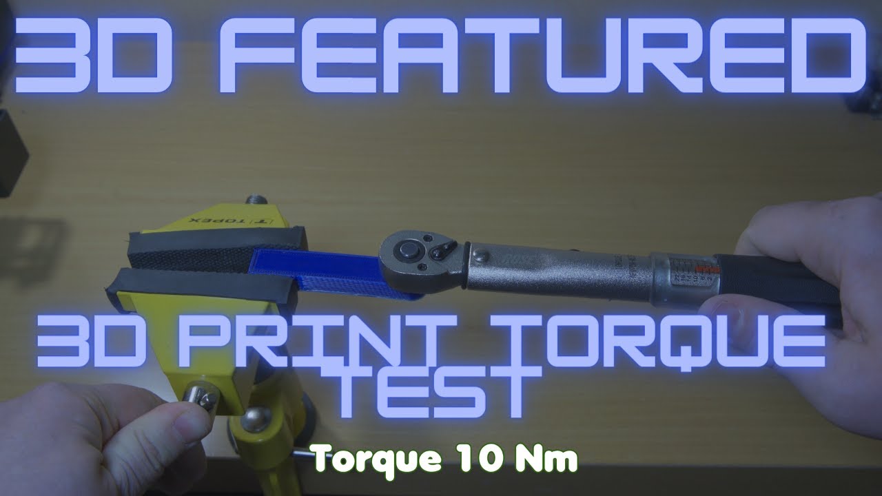 3D Printed part torque test #1 - YouTube