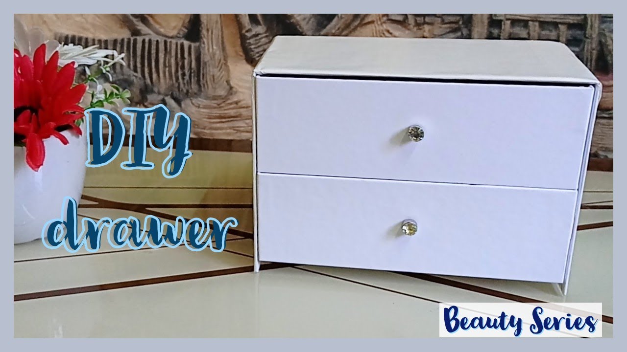 DIY mini drawer | Phone Box reuse | Beauty Series| - YouTube