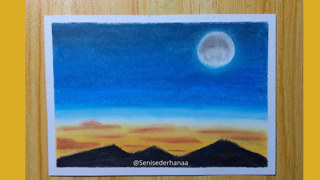 cara menggambar pemandangan langit waktu subuh #art #drawing # ...