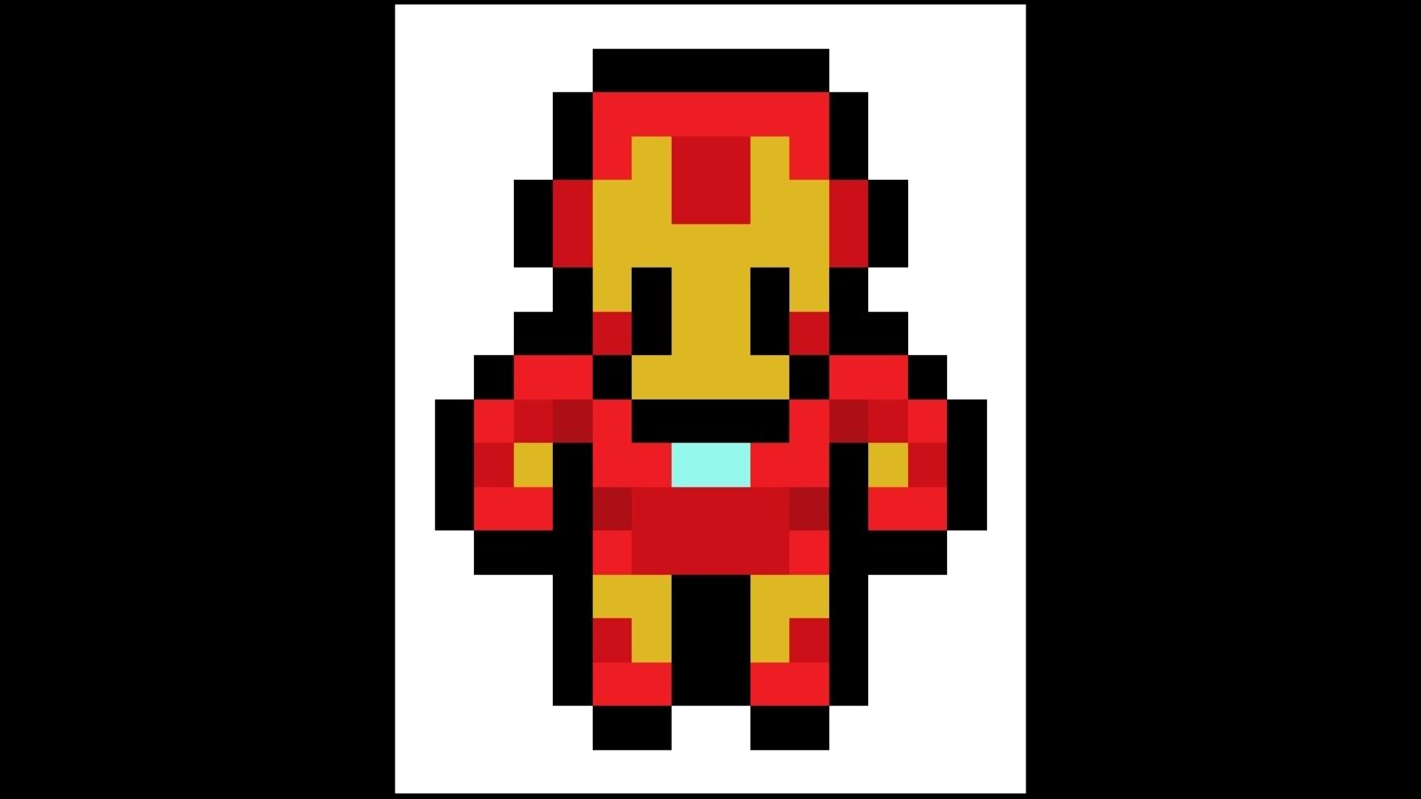 MCU - Iron Man pixel art animation. - YouTube