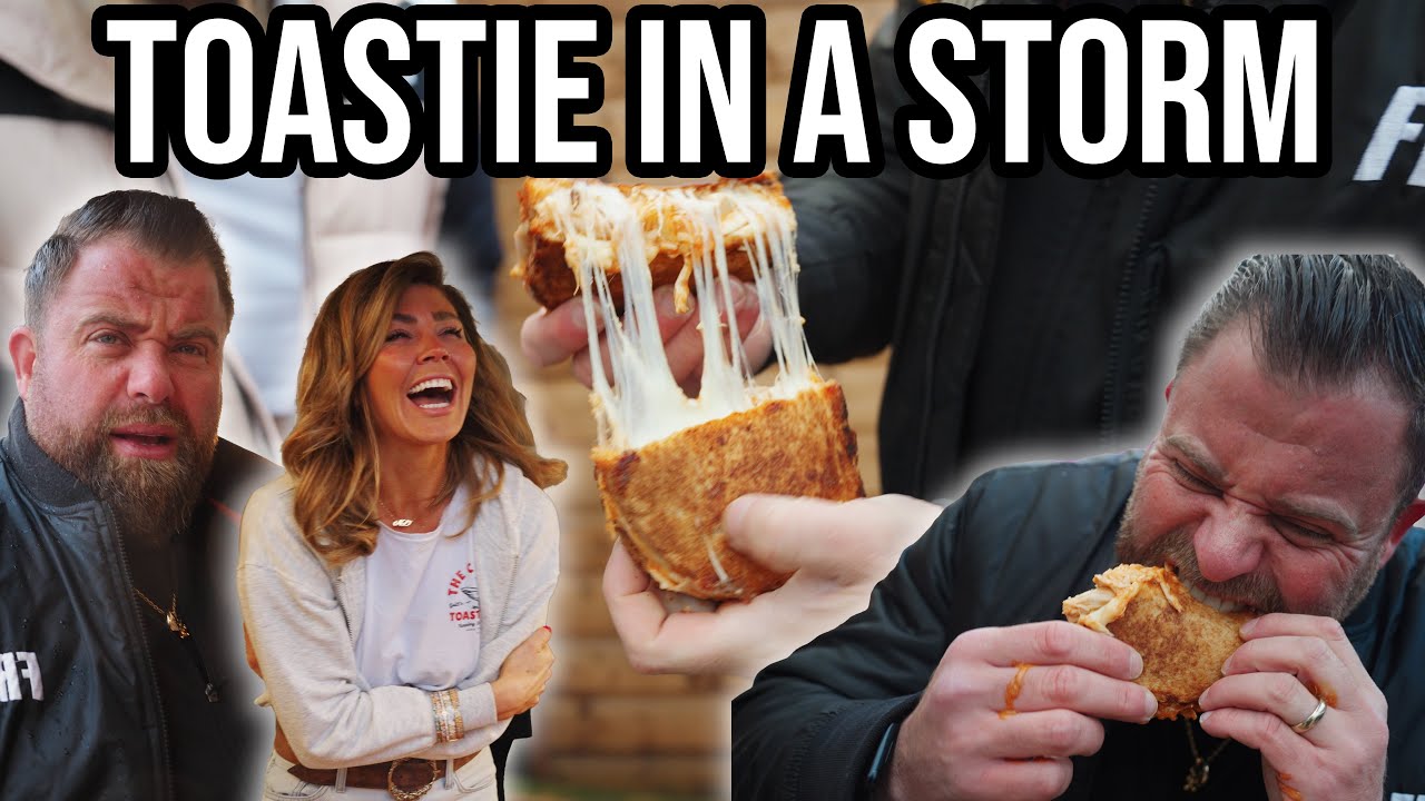 We Try The Viral Cheesy Toast Shack In THE WORST Weather On The Coast ...