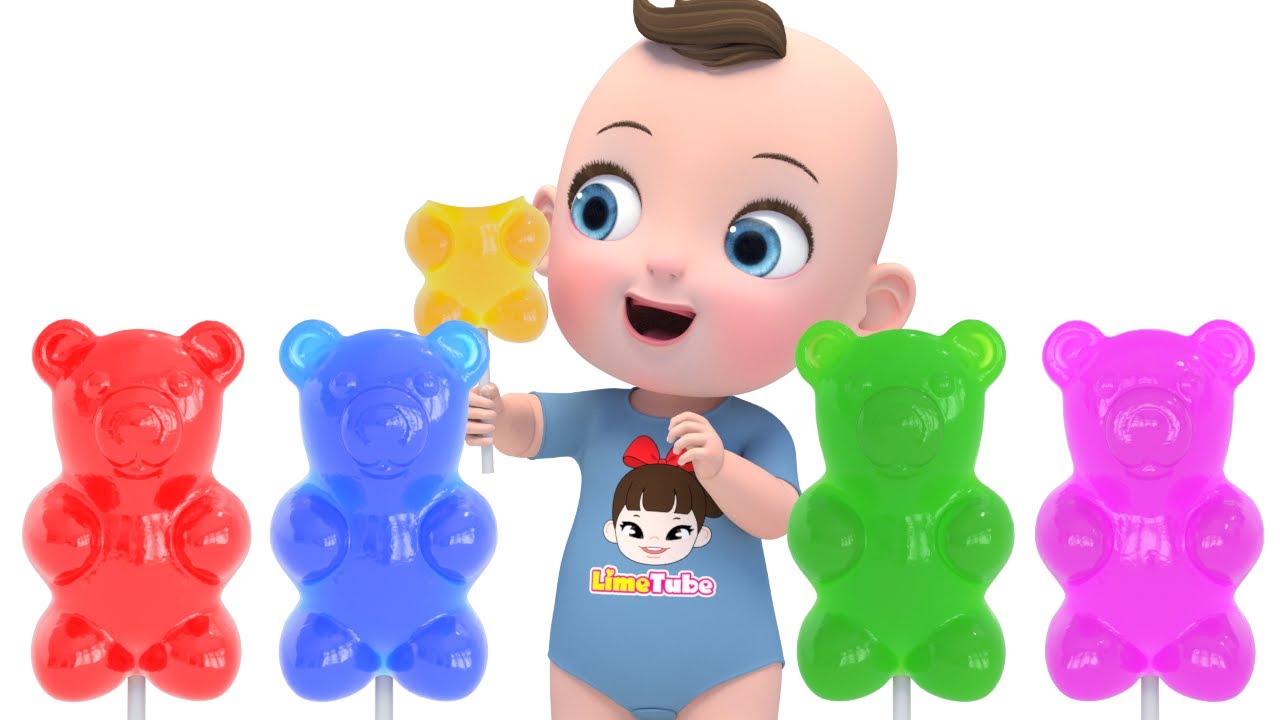 Gummy Color Bear! |Itsy Bitsy Spider Song Nursery Rhymes Playground ...
