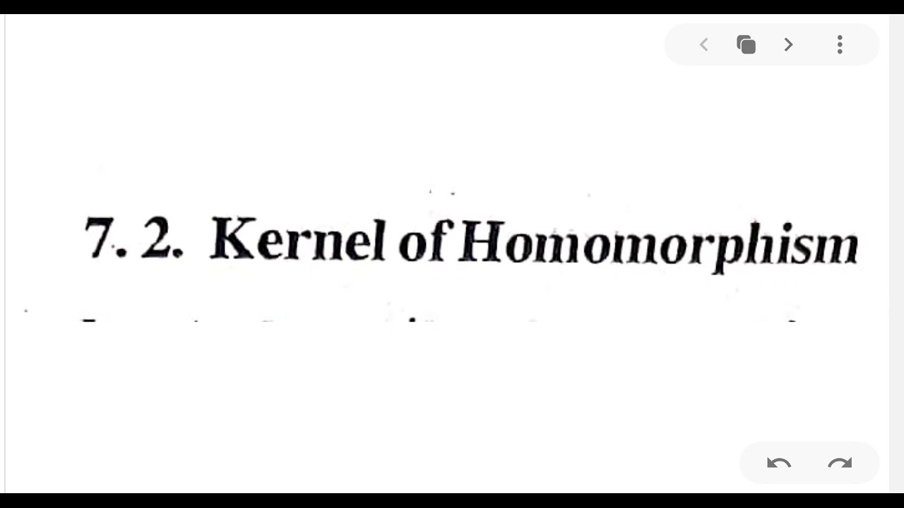 Kernel of a homomorphism and related Theorems - YouTube