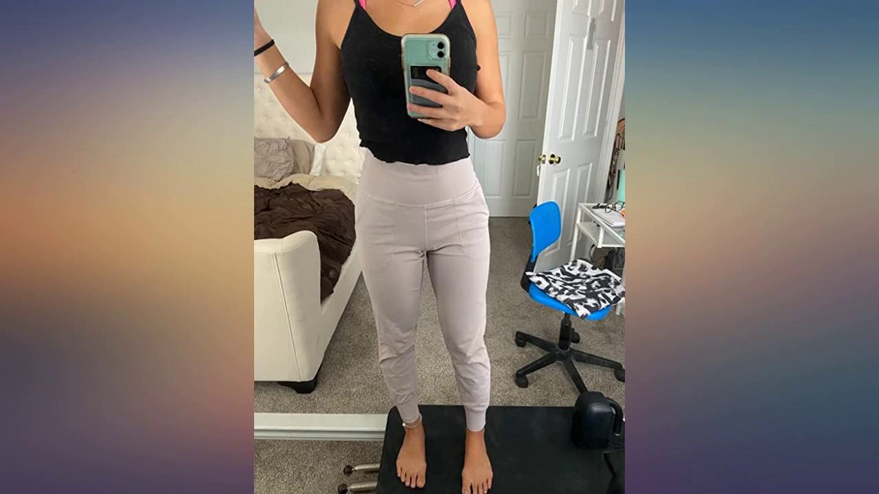 Colorfulkoala Women's High Waisted Fitted Joggers review - YouTube