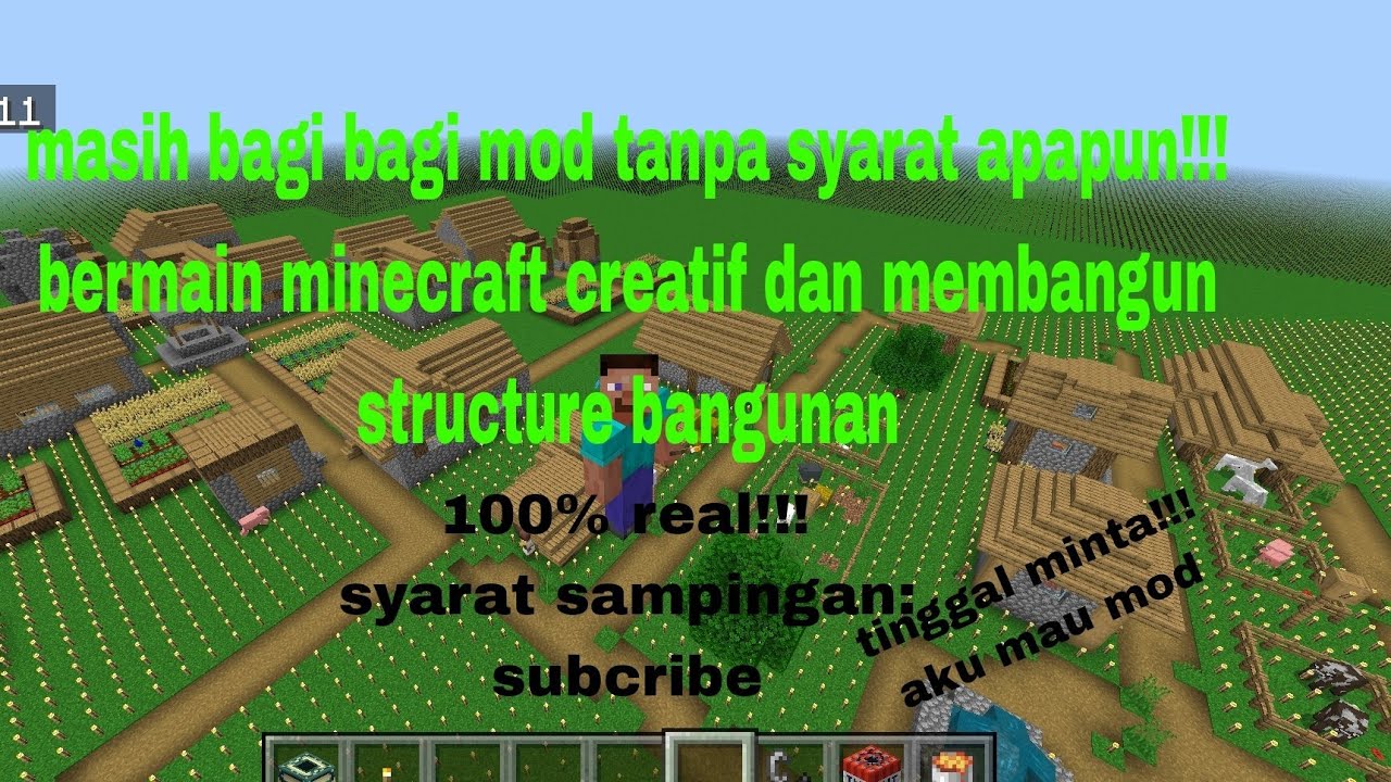 masih bagi bagi moderator tanpa syarat apapun dan bermain minecraft creatif - YouTube