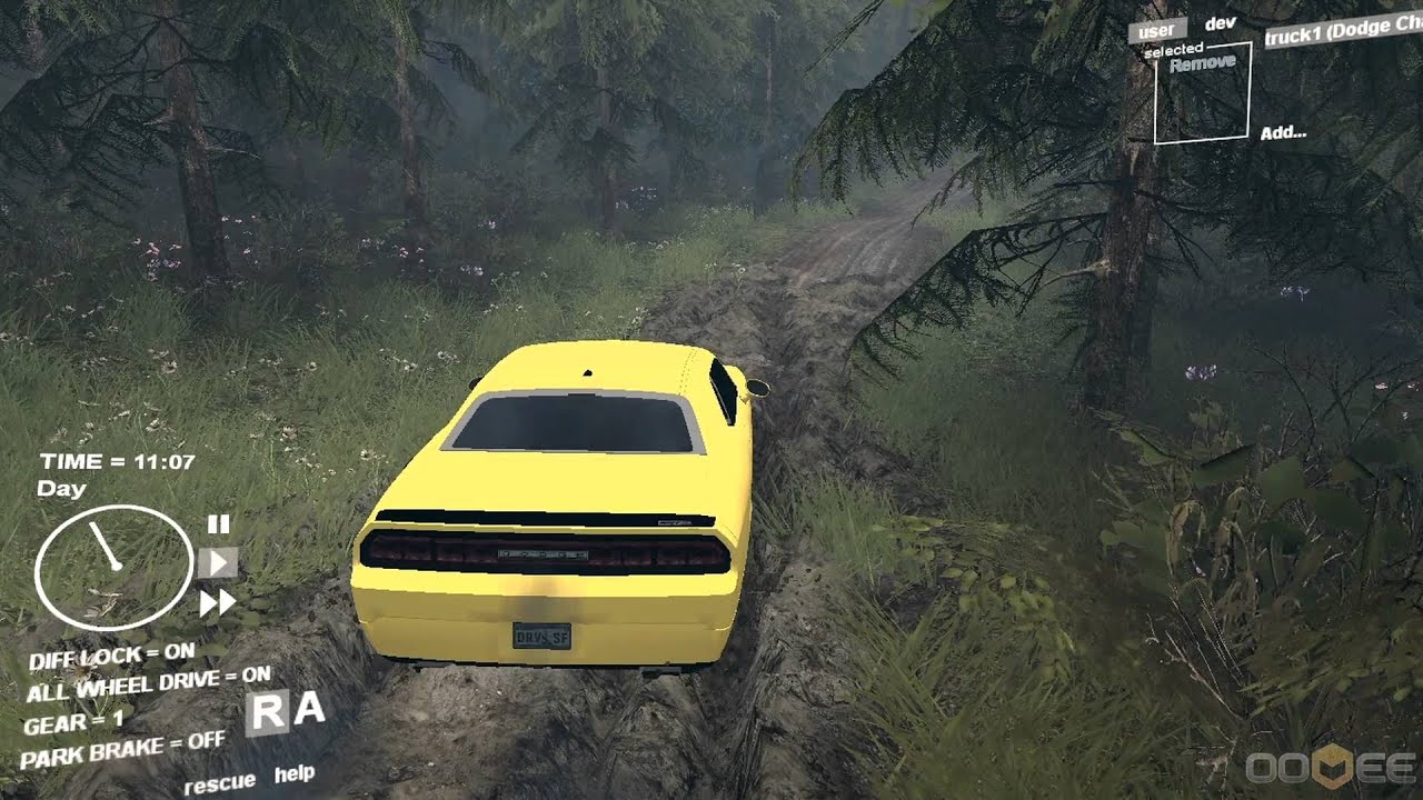 Spin Tires Dodge challenger off road ! - YouTube