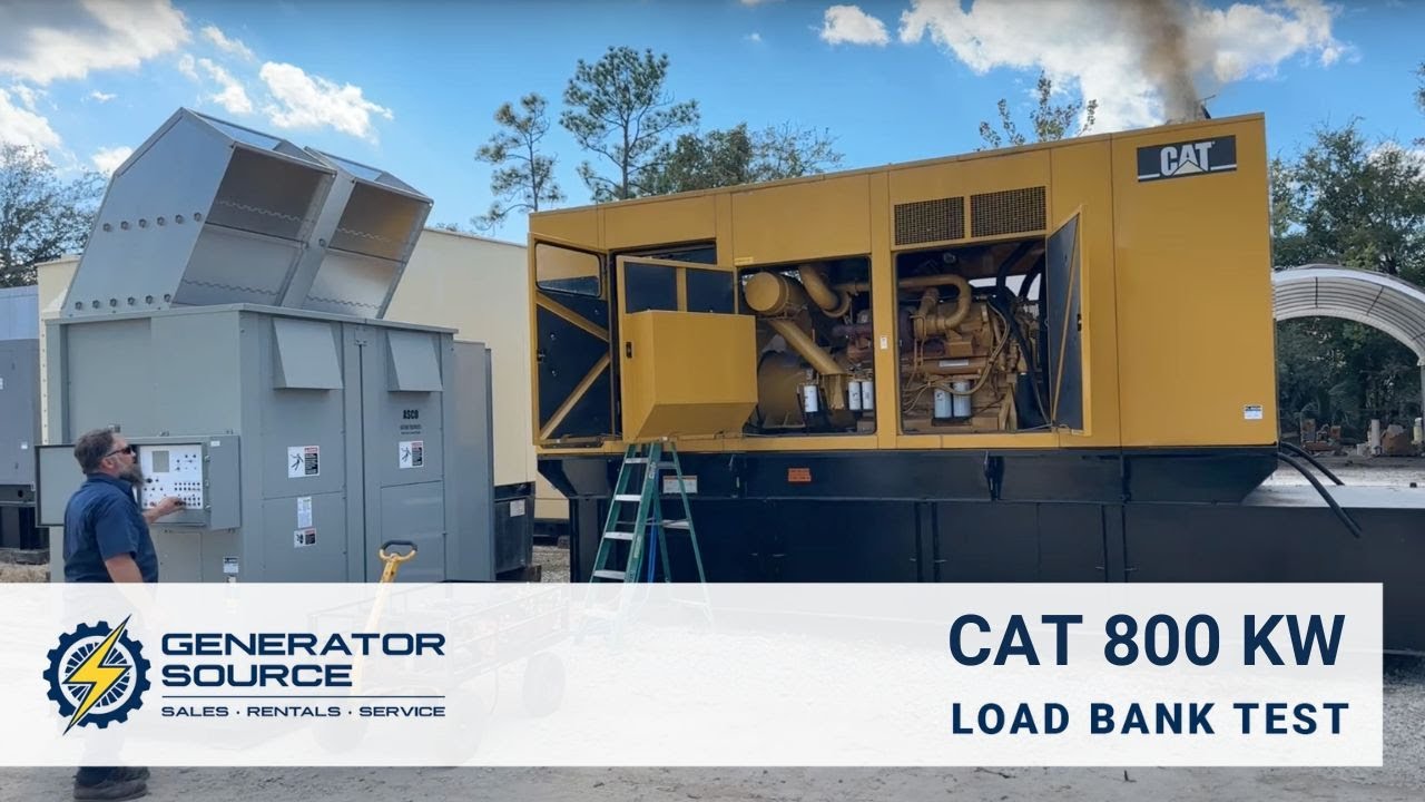 CAT 800 kW Diesel Load Test In Florida - YouTube