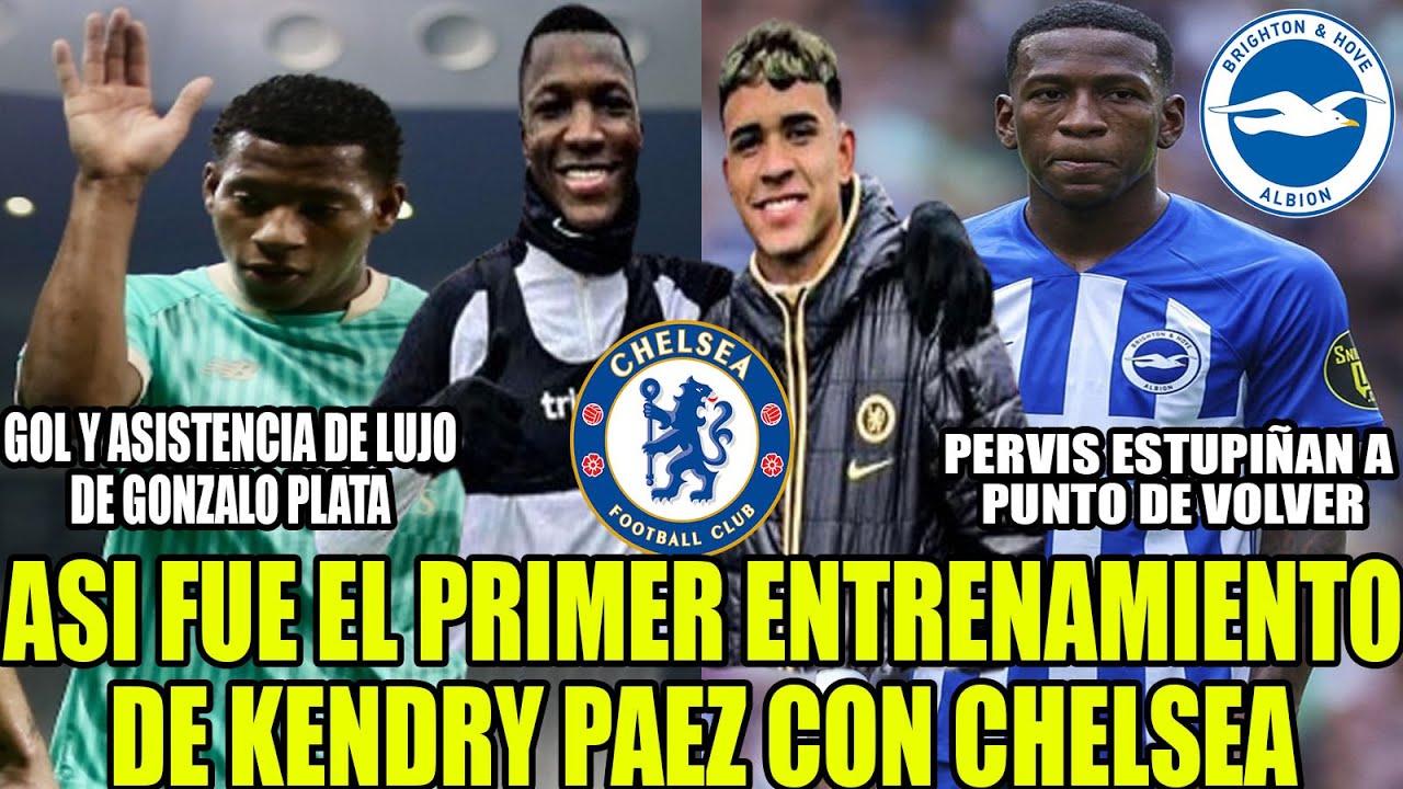 ASI FUE EL PRIMER ENTRENAMIENTO DE KENDRY PAEZ CON CHELSEA! GOL Y ...