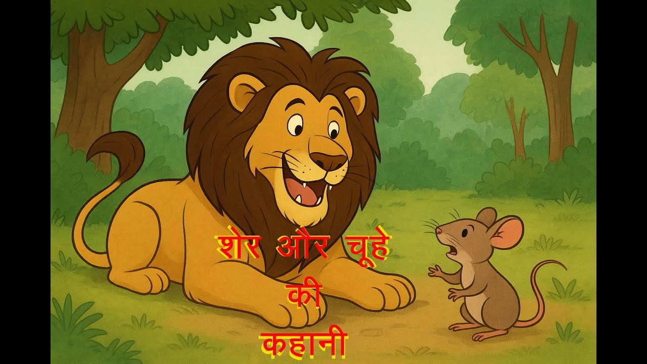 Sher Or Chuhe ki kahani #Cartoon For Kids Funny - YouTube