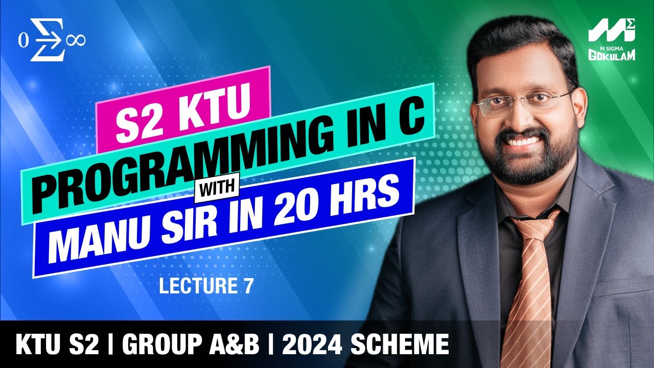 C Programming Lecture 7 Functions S2 Ktu Btech 2024 Scheme 6752