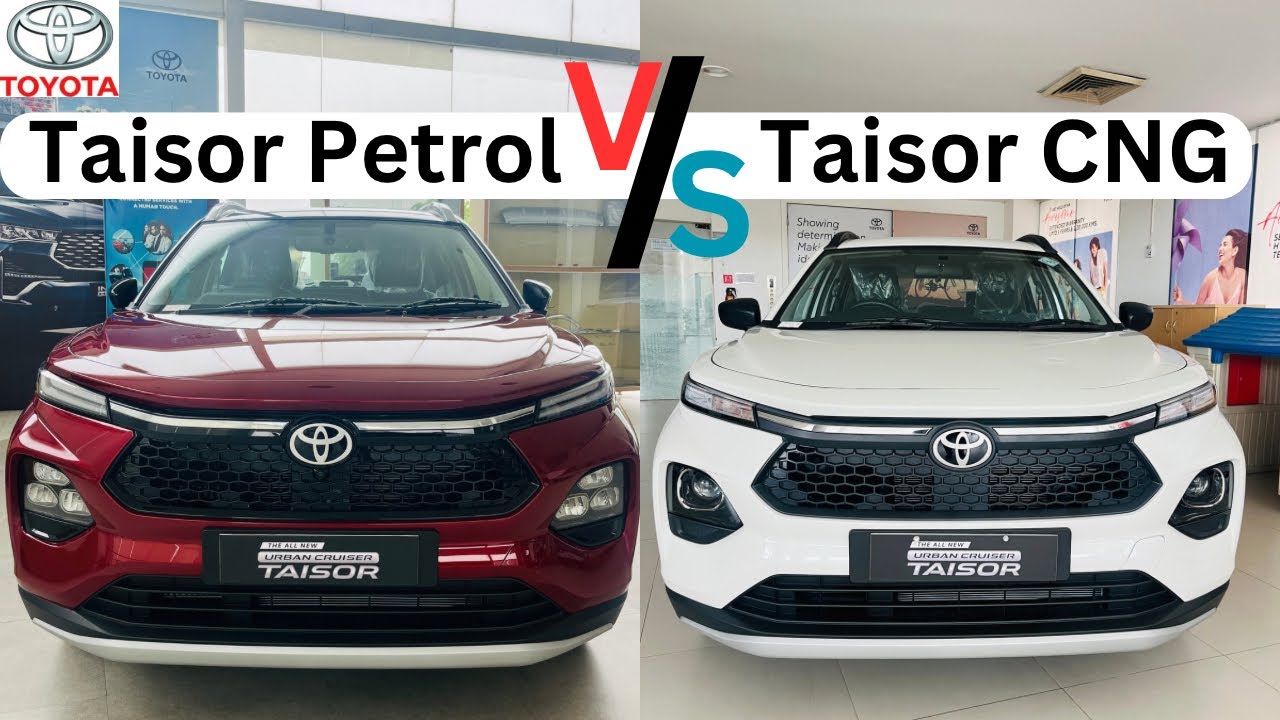 Toyota Taisor | Petrol V/s CNG | both Cars review in one screen. # ...