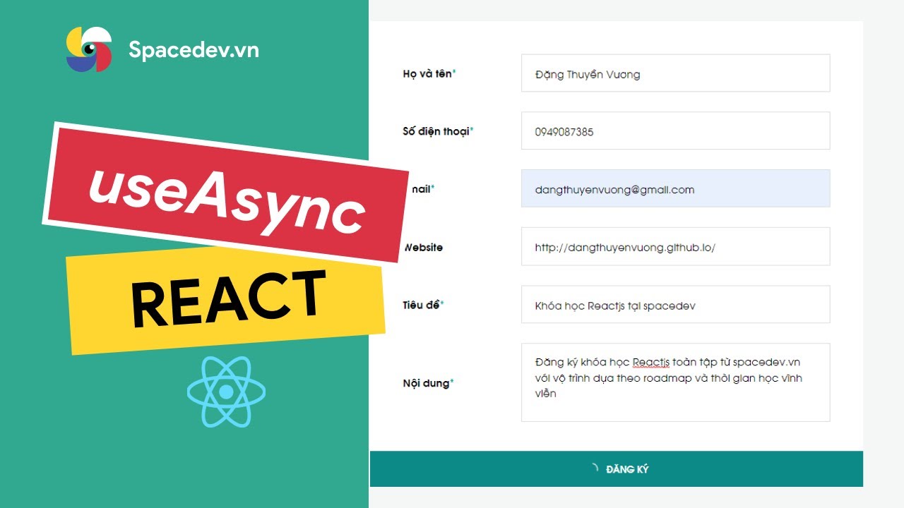 Free React Course Custom Hook Useasync Spacedev Vn Youtube