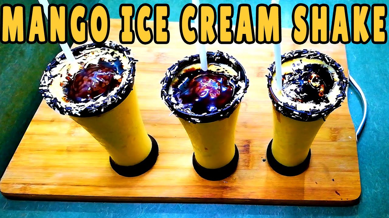 How to Make Mango Ice Cream Shake Restaurant Style - YouTube
