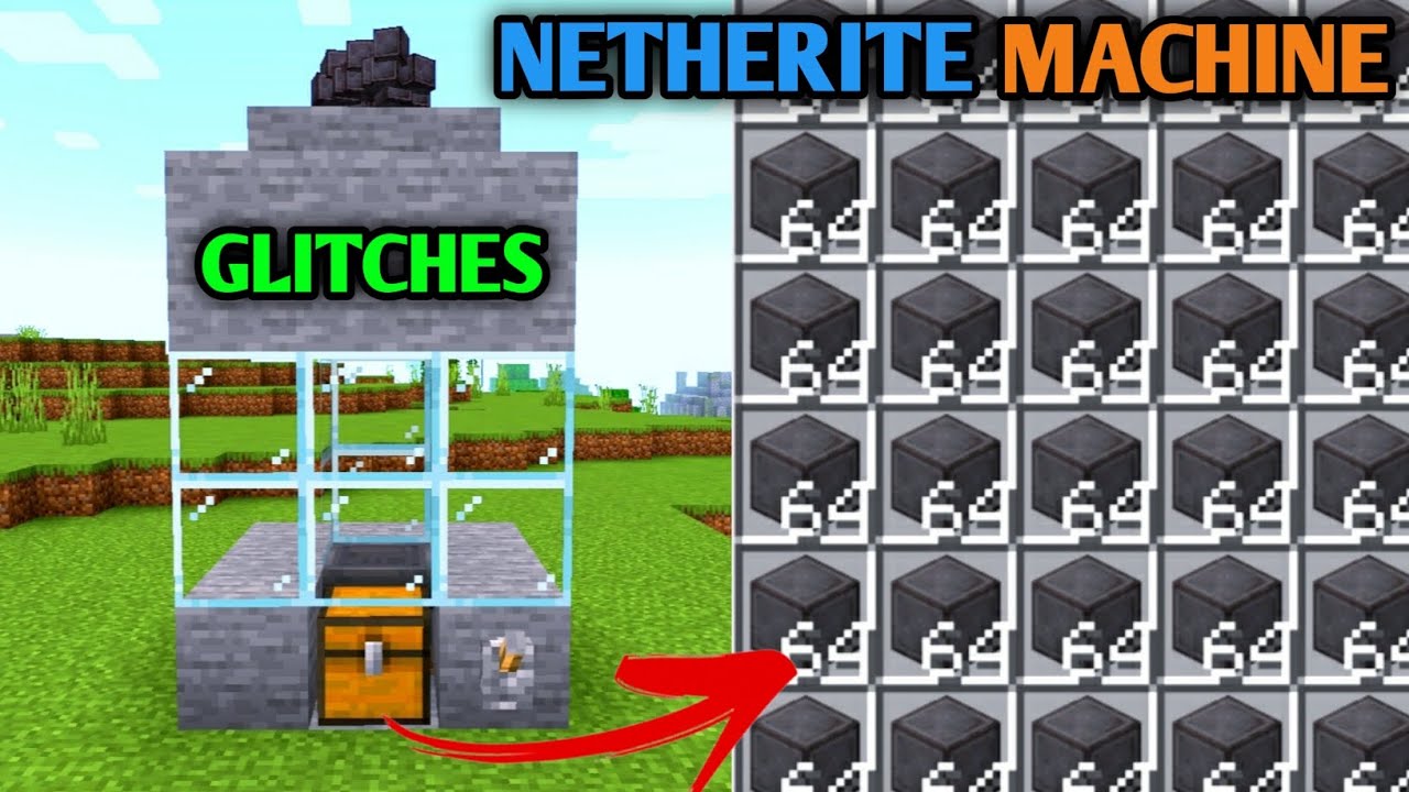 MINECRAFT BEDROCK 1.19 NETHERITE BLOCK GLITCHE | INFINITE NETHERITE ...