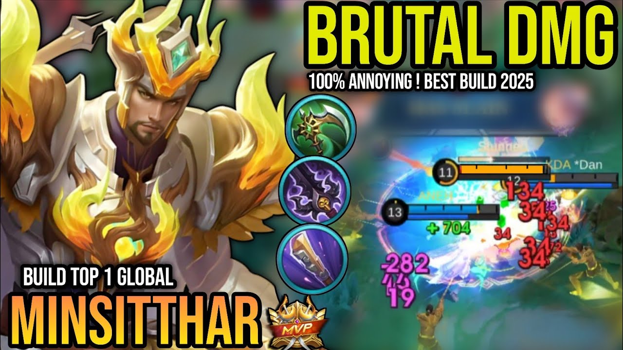 MINSITTHAR BEST BUILD 2025 | BUILD TOP 1 GLOBAL MINSITTHAR GAMEPLAY ...