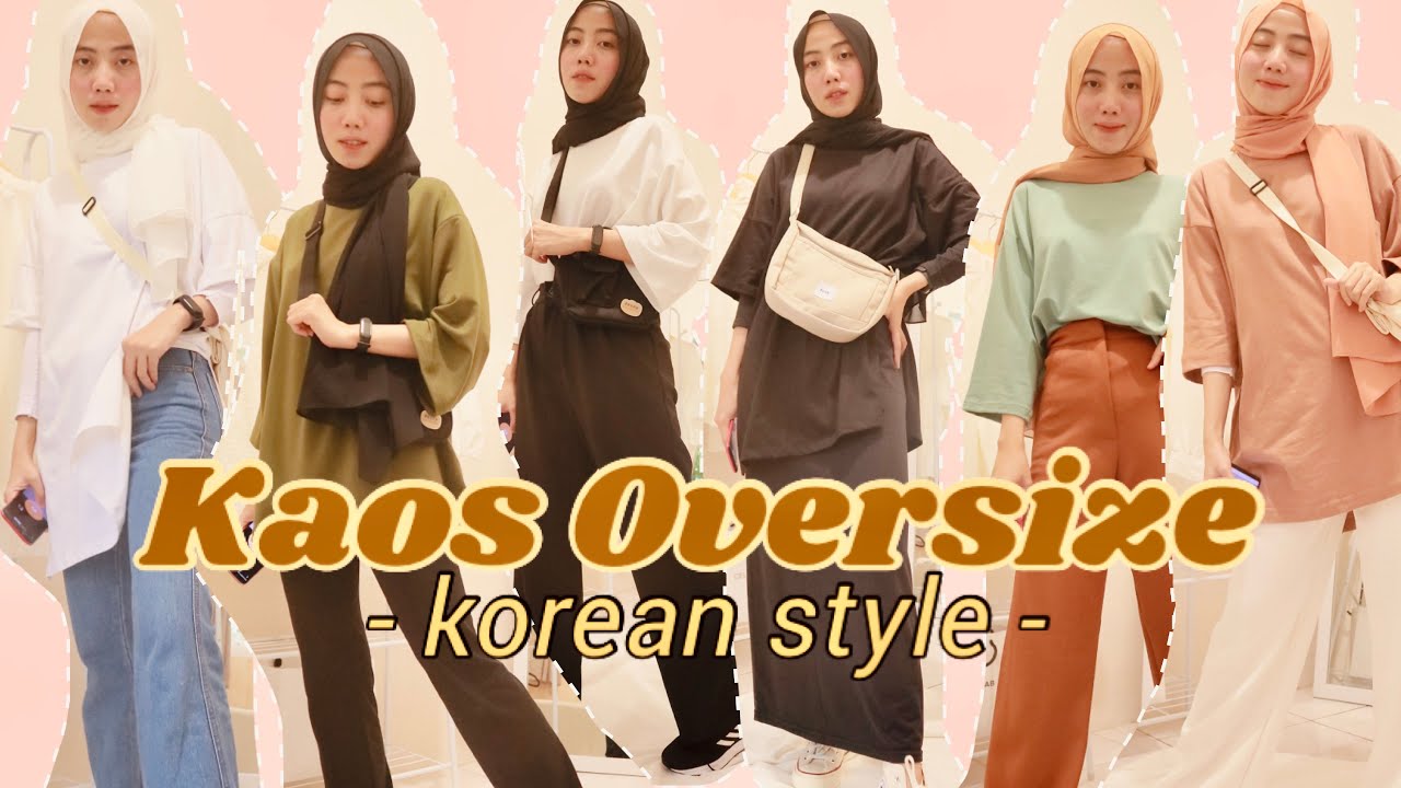 SHOPEE HAUL + TRY ON KAOS OVERSIZE KOREAN LOOK - YouTube