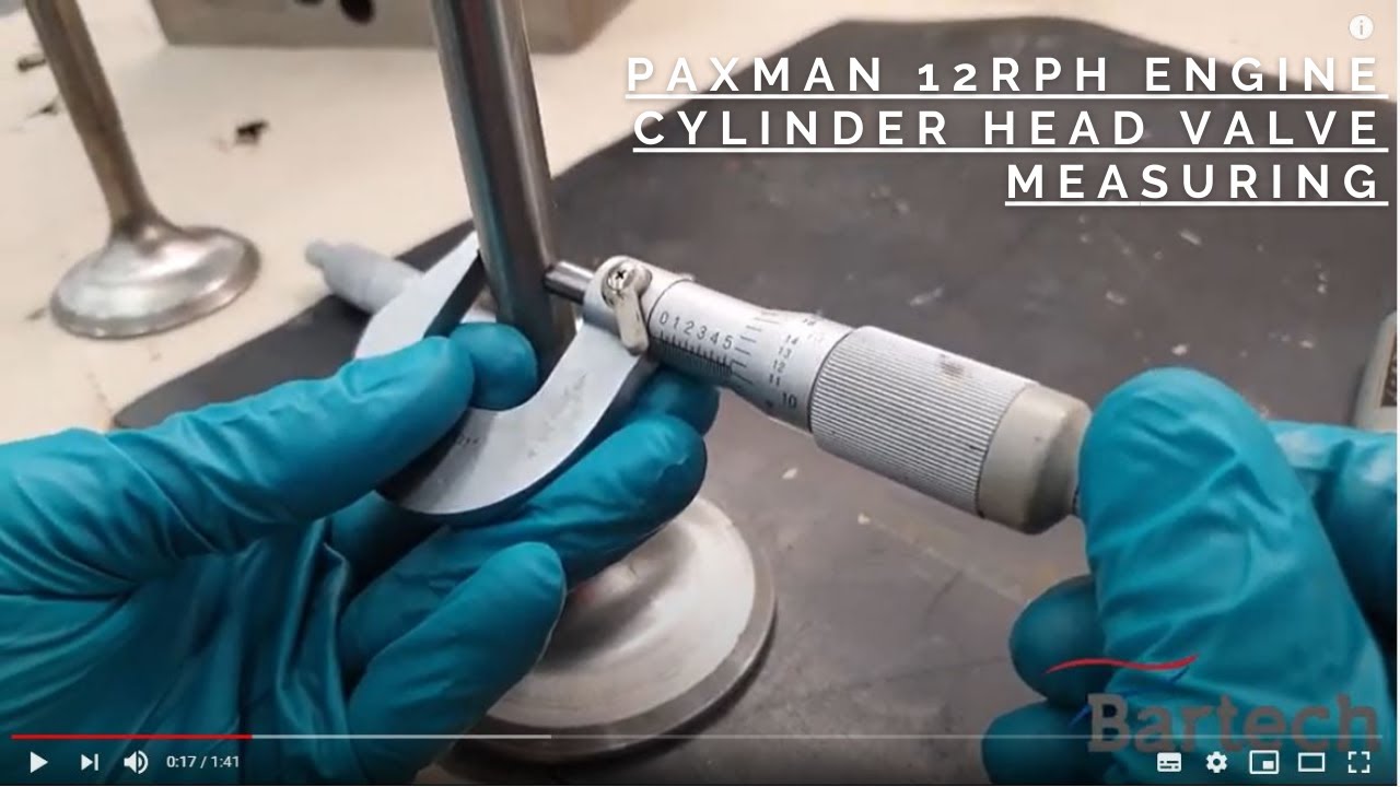 Paxman 12RPH engine cylinder head valve measuring - YouTube