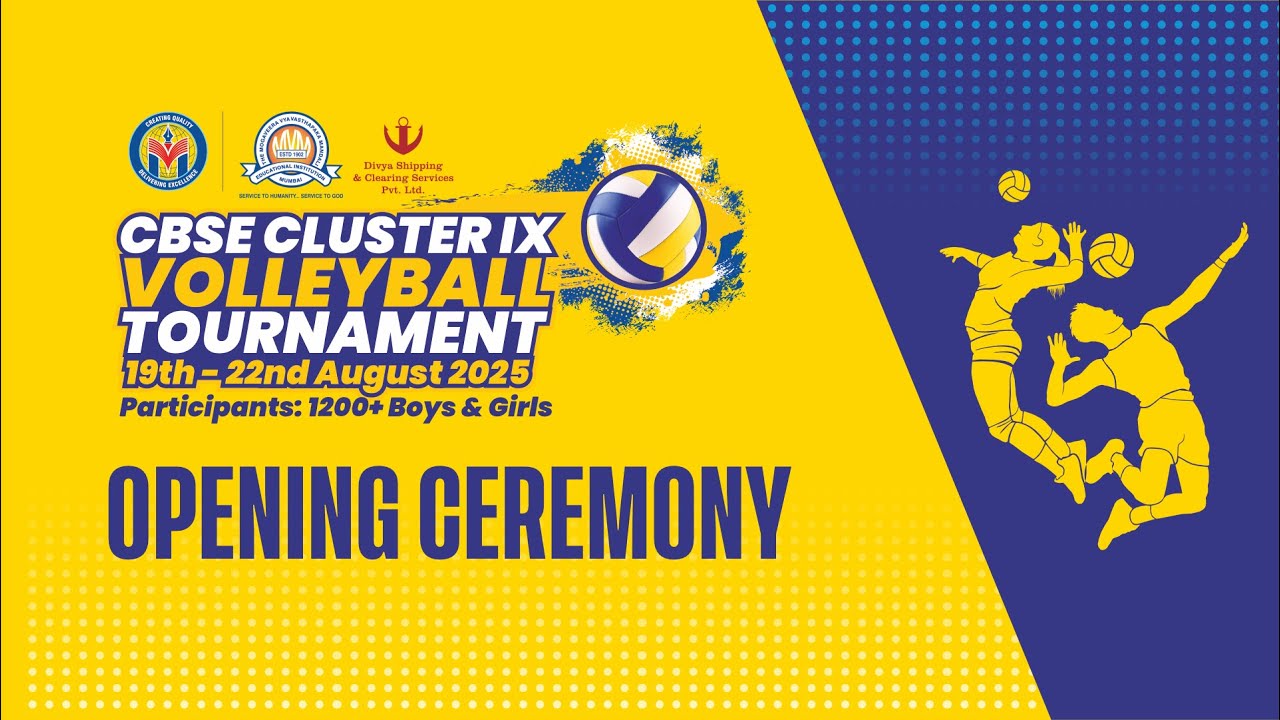 OPENING CEREMONY | CBSE CLUSTER IX VOLLEYBALL TOURNAMENT 2025 | MVM ...