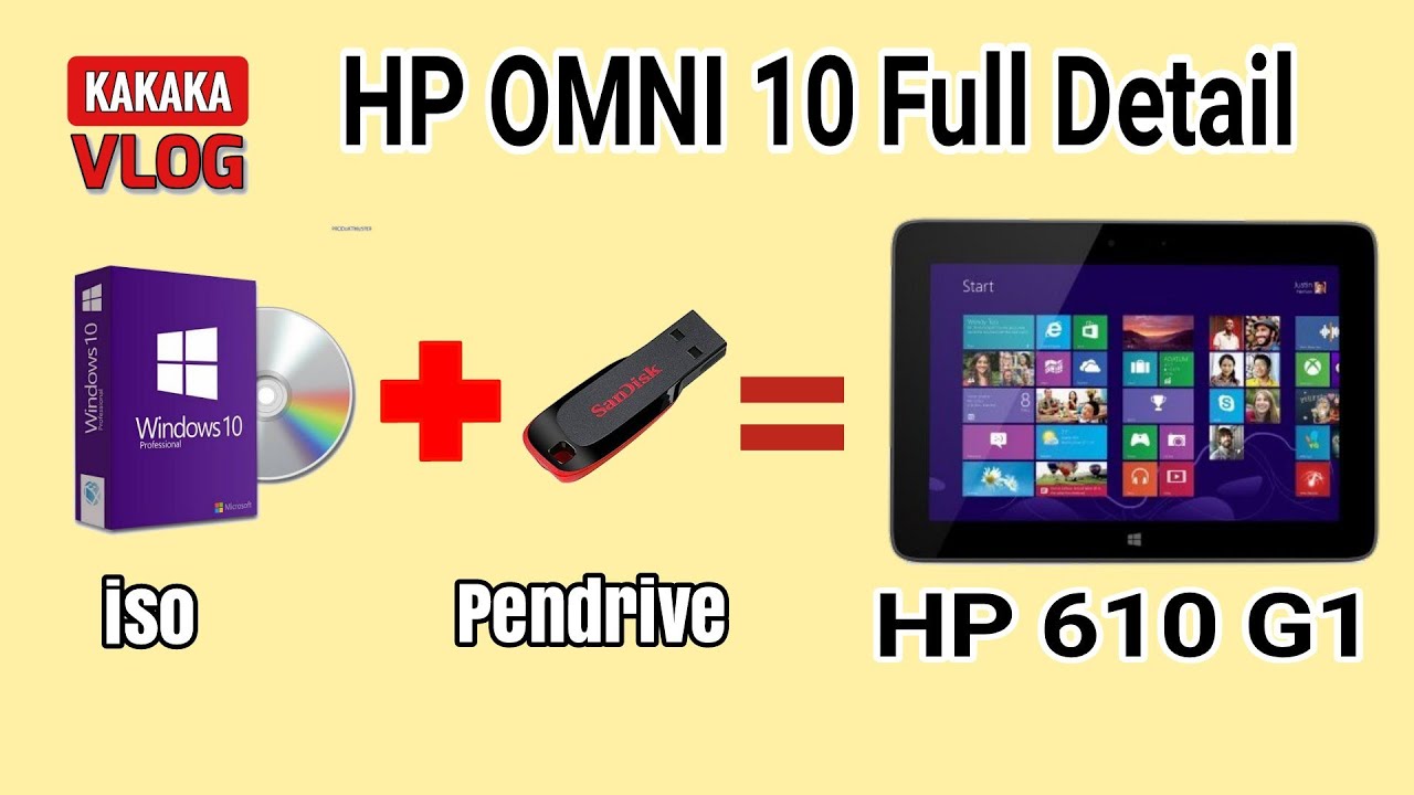 HP OMNI 10 Tablet: Format For Windows 10 And 8.1 step by step - YouTube
