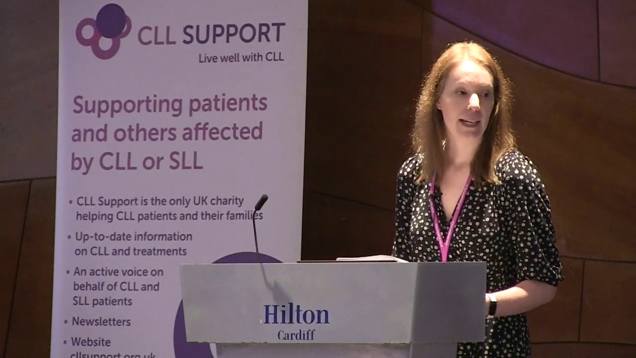 Dietician Sarah Draper discusses nutrition at the CLL Support ...