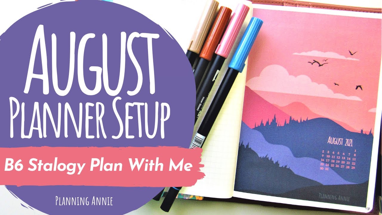 Planner Setup For August - YouTube