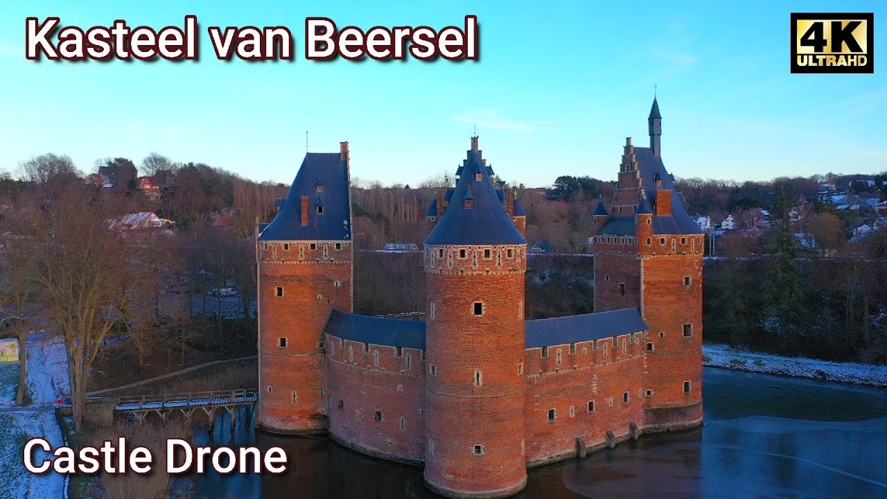 Castle Drone 4k - KASTEEL van BEERSEL - Medieval Castle - YouTube