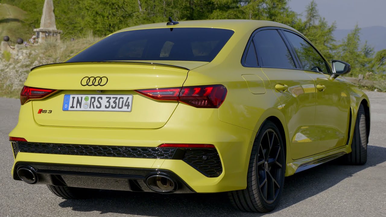 New AUDI RS3 Sedan 2022 - CRAZY EXHAUST sound & details (Phyton Yellow ...