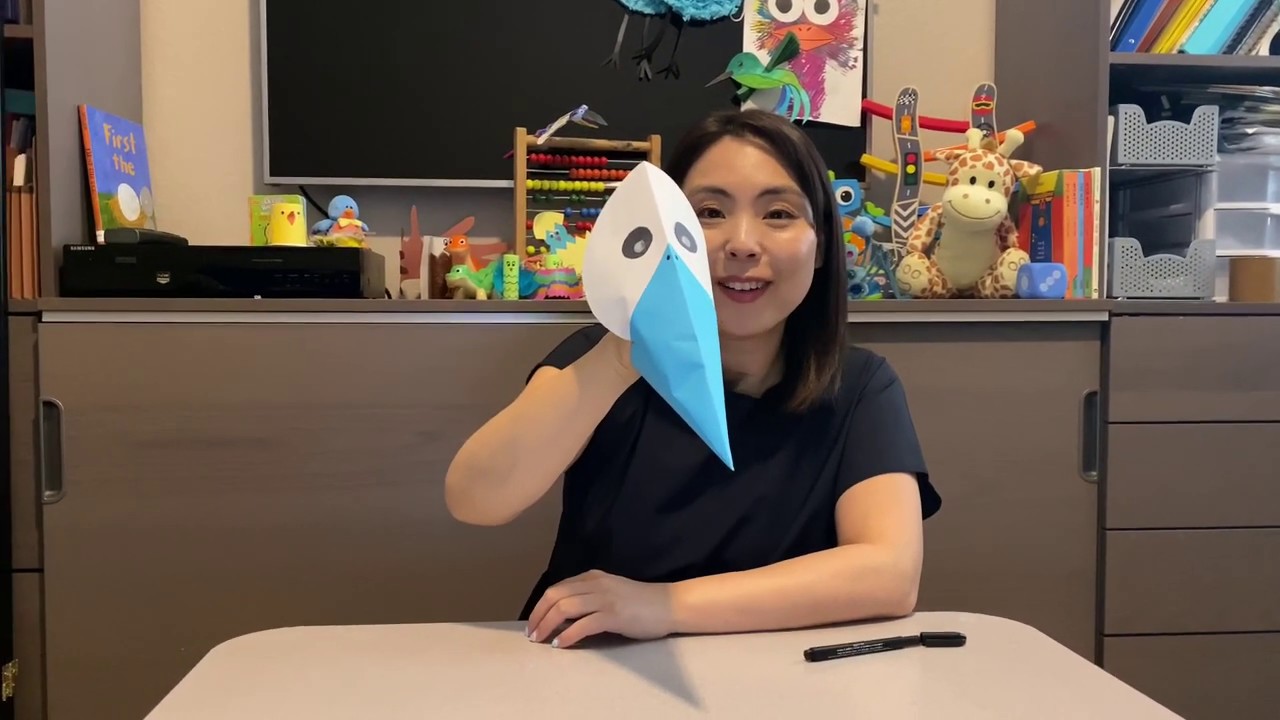 Craft: How to make a hand puppet stork! - YouTube