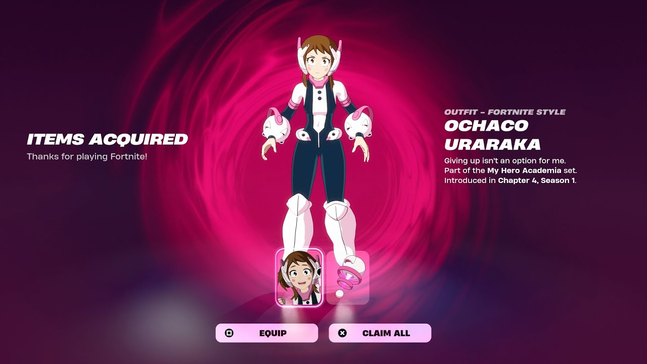 How To Get Ochaco Uraraka Skin NOW FREE in Fortnite! (Free Class 1-A ...
