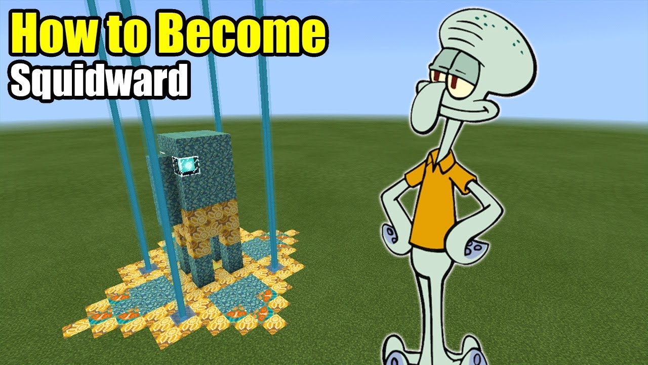 How to Become Squidward | Minecraft PE - YouTube