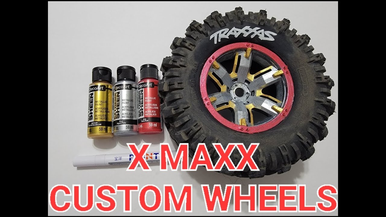 X-MAXX CUSTOM DISTRESSED WHEEL PAINT JOB - YouTube