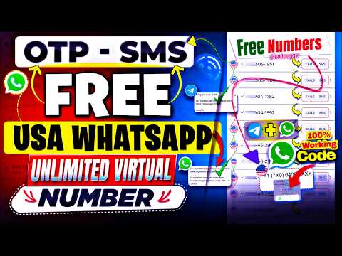 Get FREE VIRTUAL Phone NUMBER for WhatsApp, Telegram, OTP & SMS | Free Virtual WhatsApp Number