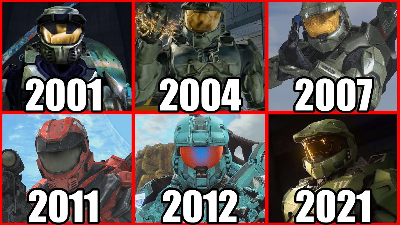 Evolution of Halo Visors From Every Halo Game (Customization in ...