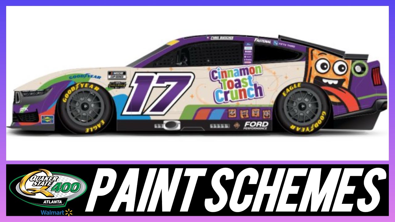 Paint Schemes for the 2025 NASCAR Quaker State 400 at the Atlanta Motor ...