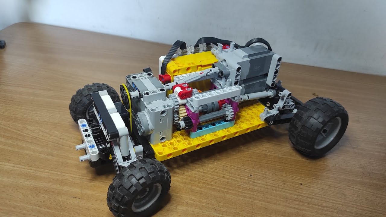 LEGO car, 2 speed gear box - YouTube