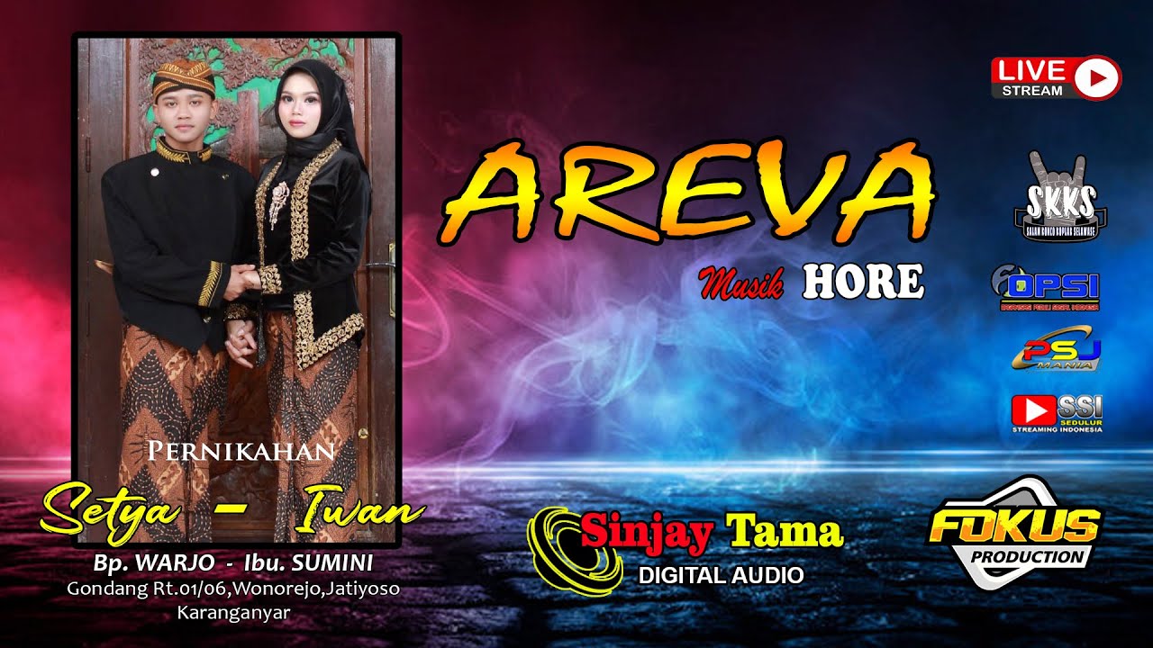 LIVE AREVA CAMPURSARI DALAM ACARA PERNIKAHAN SETYA & IWAN - YouTube