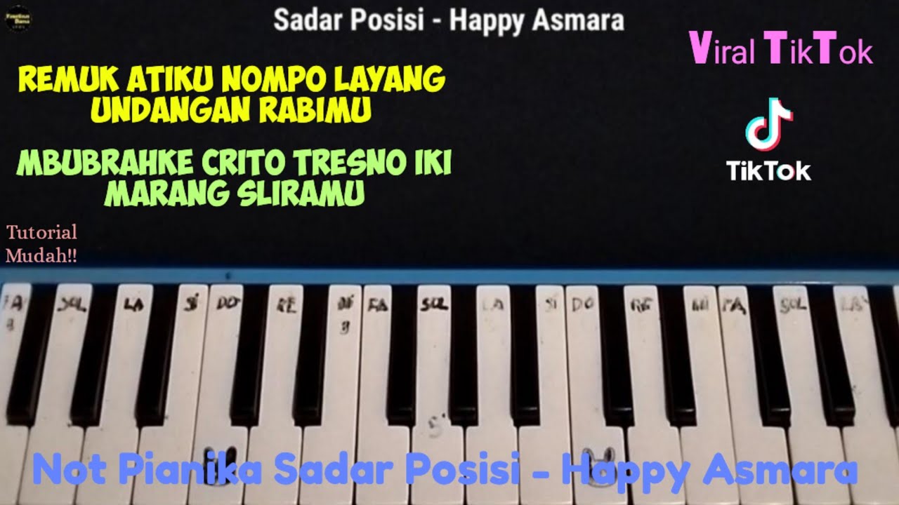 Tutorial Mudah !! Not Pianika Sadar Posisi - Happy Asmara ( Viral TikTok ) by Faustinus Dama ...