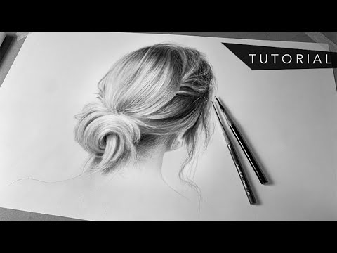 How to Draw Hair | Shading & Blending | Graphite & Charcoal Pencil ...