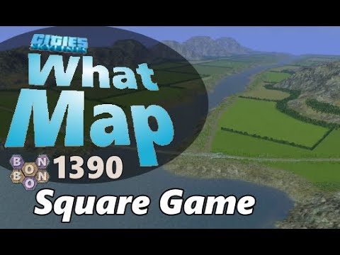 #CitiesSkylines - What Map - Map Review 1390 - Square Game - YouTube