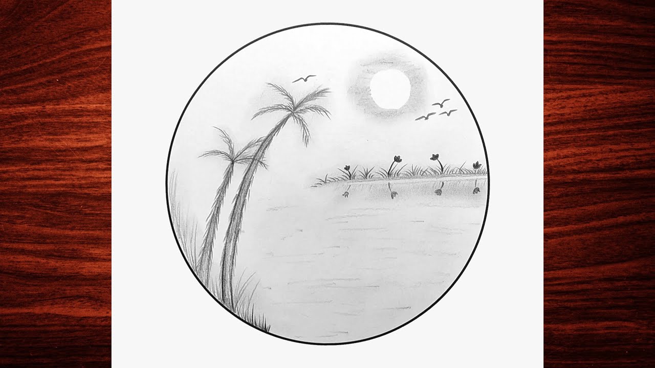 How to draw landscape? | Easy Drawing | Drawing Tutorial - YouTube