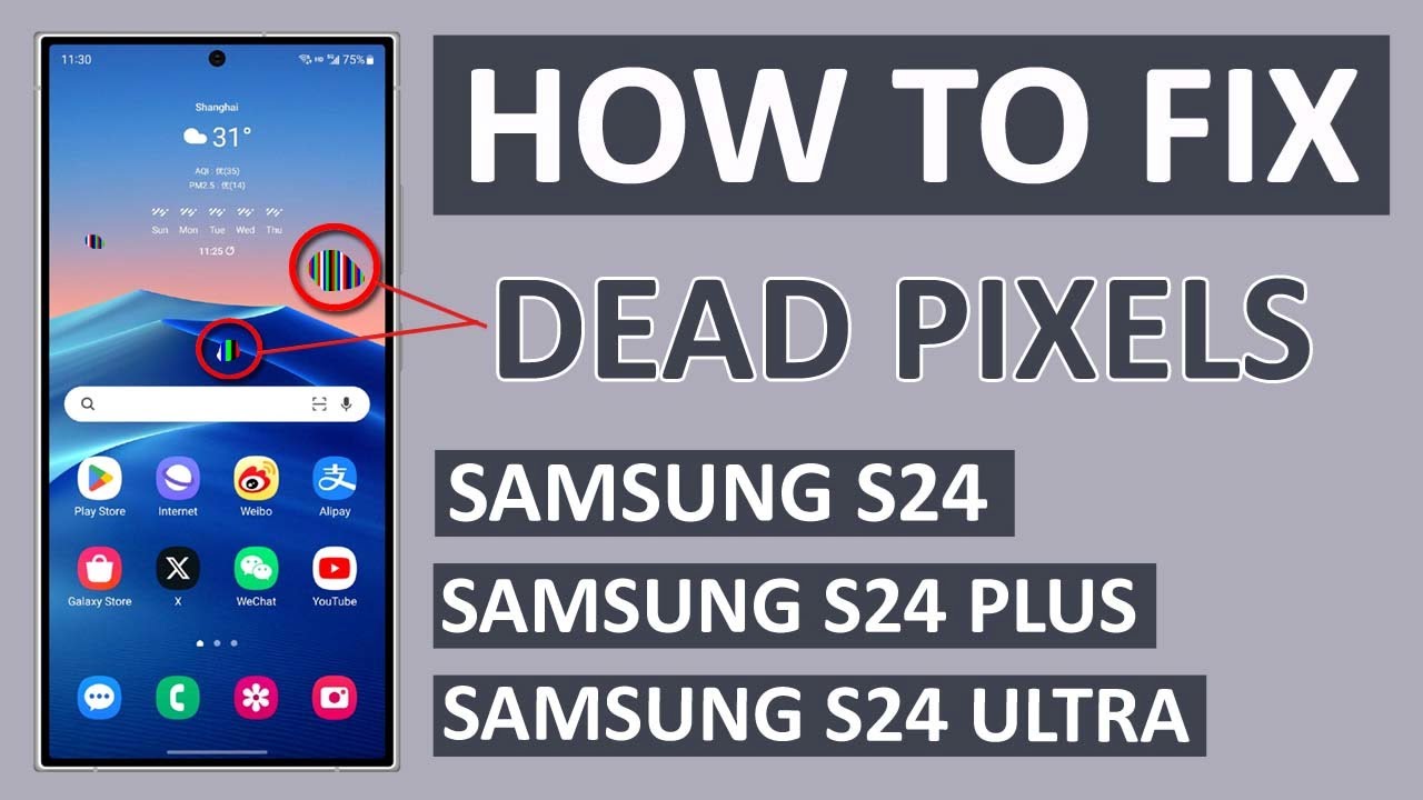 How To Fix Dead Pixels on Samsung S24, S24 Plus, S24 Ultra - YouTube