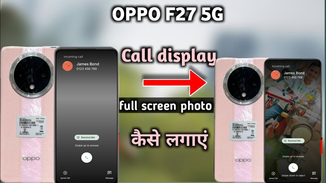 oppo F27 5g call display full screen photo kaise lagaye||oppo F27 5g ...